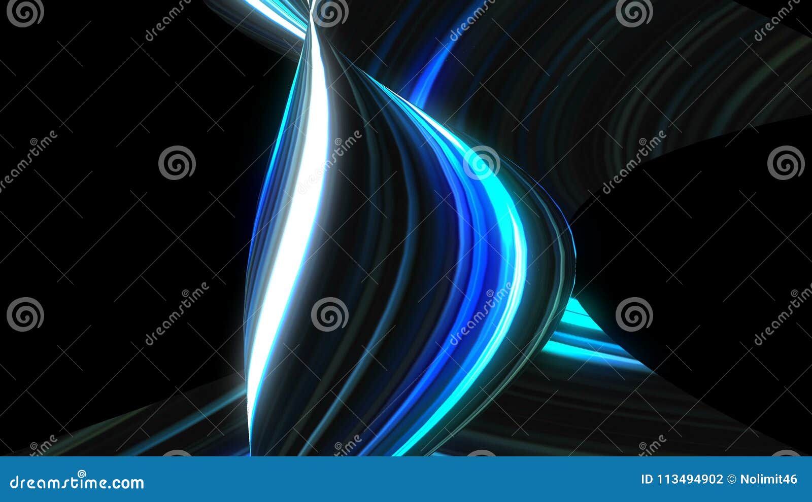 Many Twisting Glow Lines, Abstract Computer Generated Backdrop, 3D ...