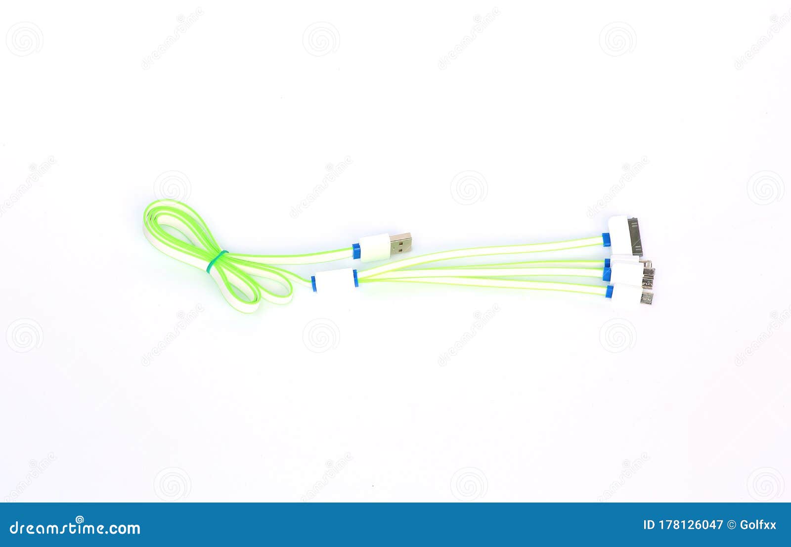 Many Type Adapter in 1 USB Charger on White Background. Universal ...