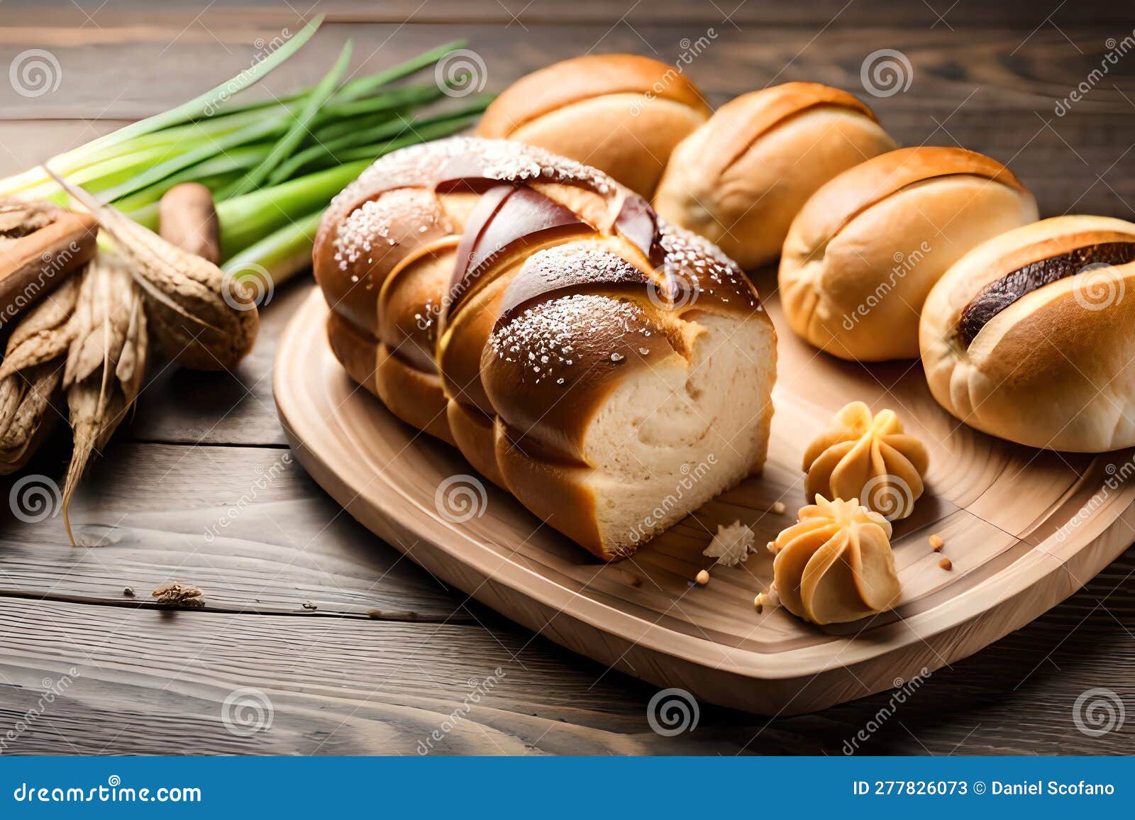 Many Type of Bread and Bun are Set on the Table, Food Display ...
