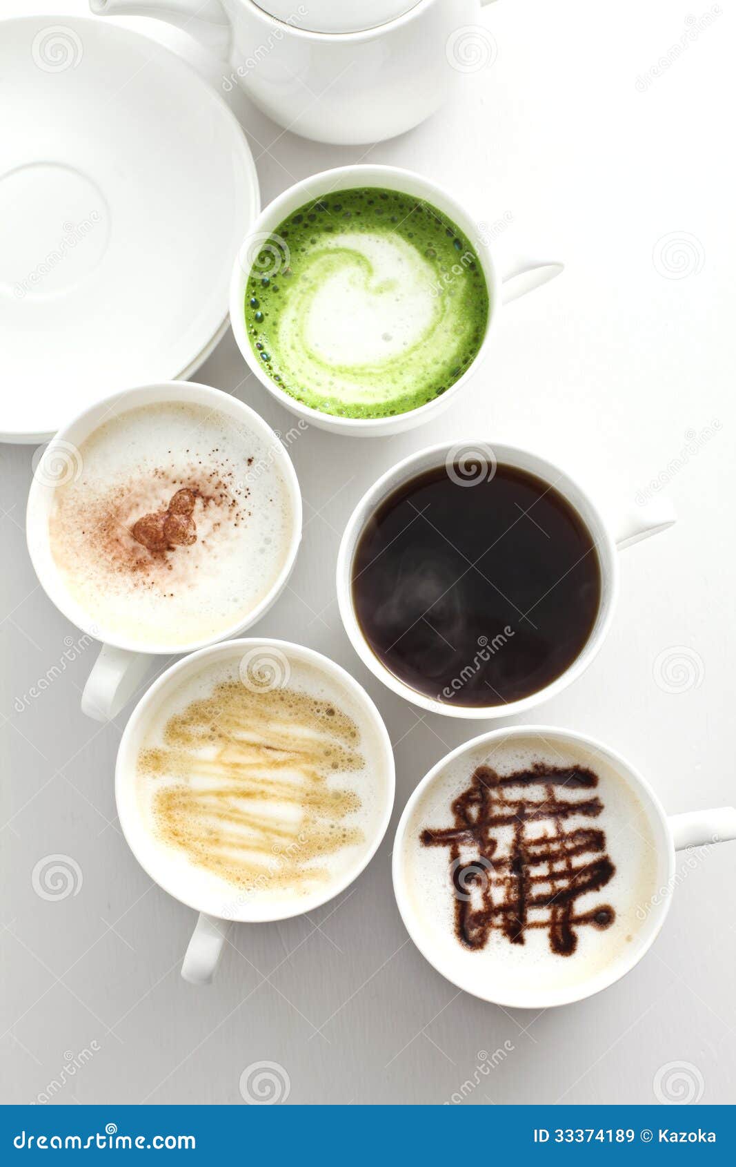 Many types of coffee stock image. Image of chunk, cappuccino - 33374189