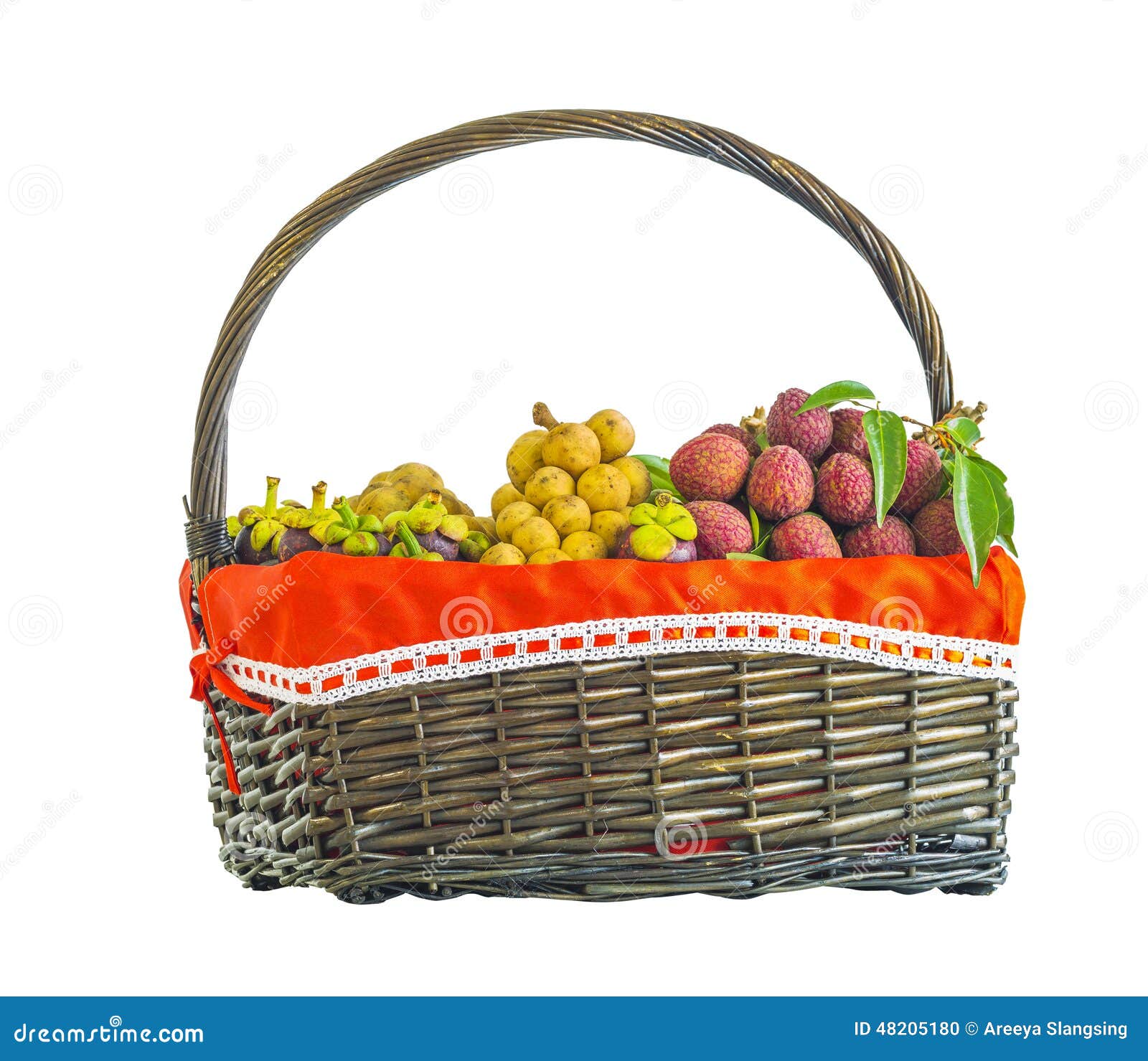 Many Types of Fruit on Basket Stock Photo - Image of market, harvest ...