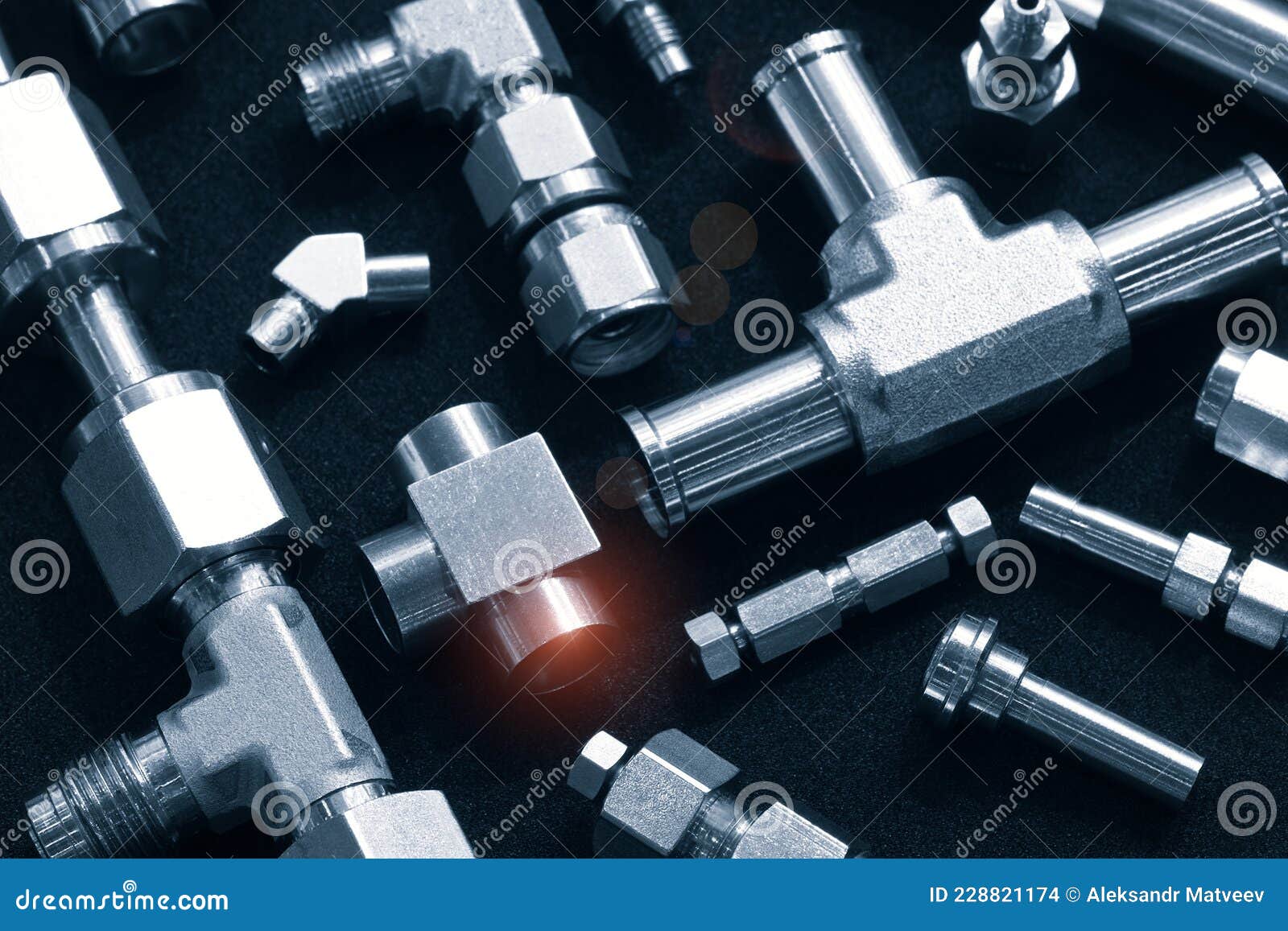 Many Types of Metal Details Industrial Design Background Stock Photo ...