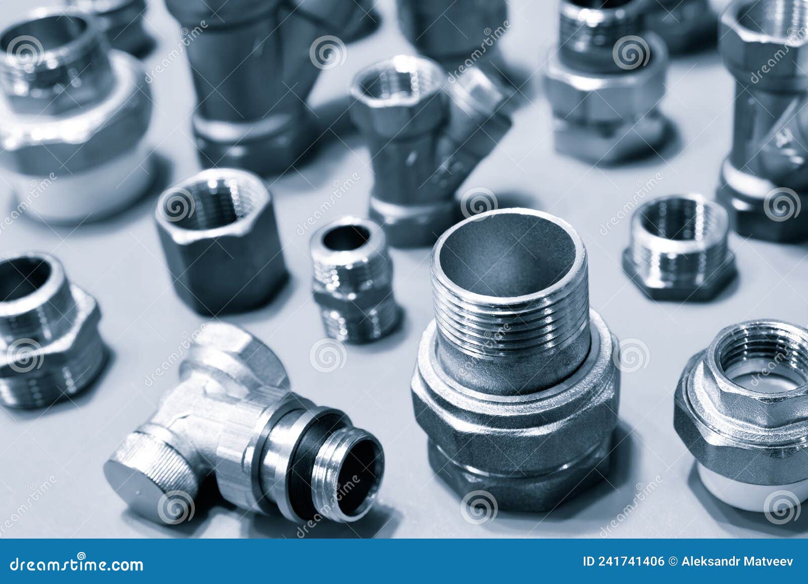 Many Types of Metal Details Industrial Design Background Stock Photo ...