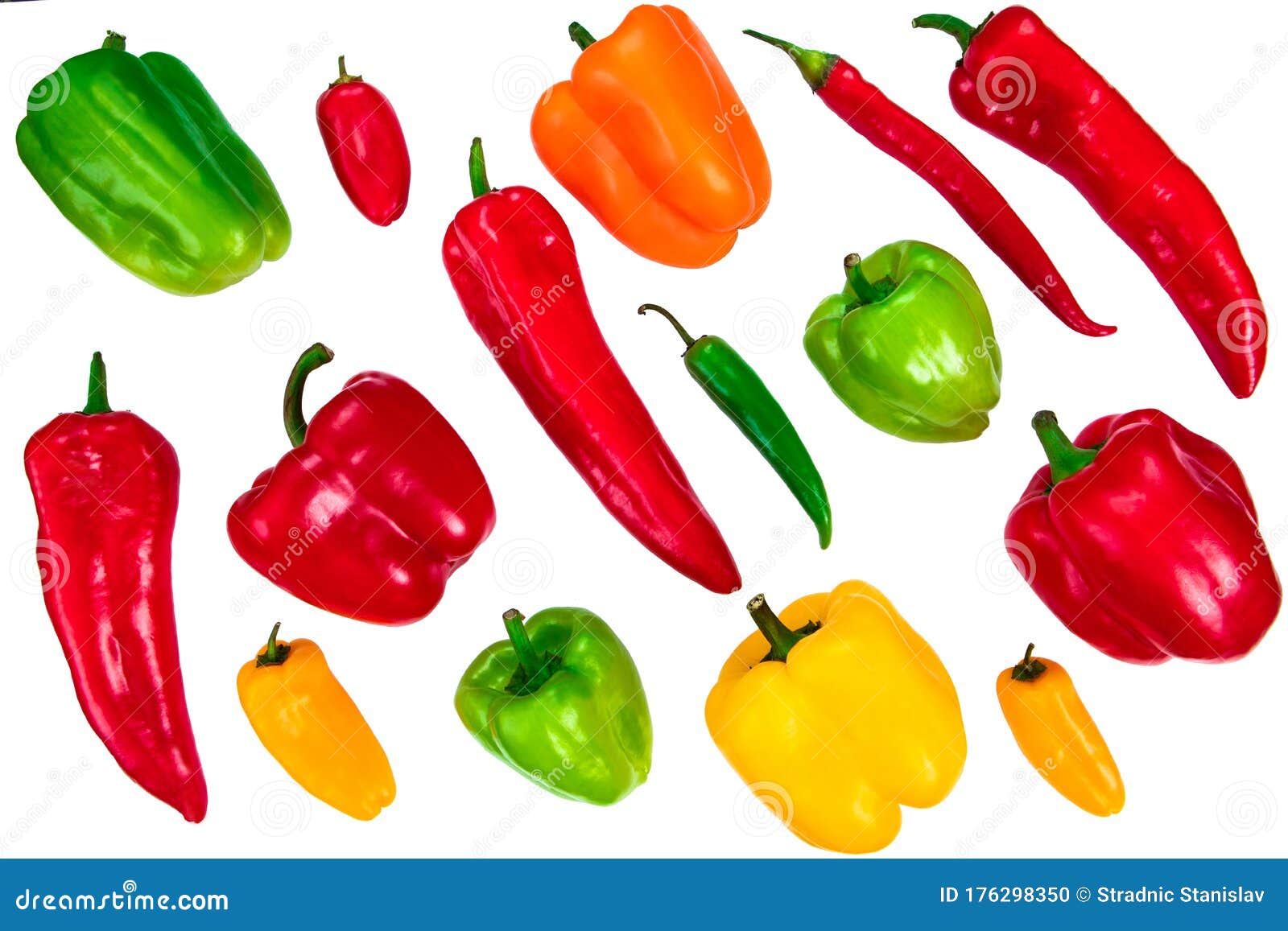 Many Types of Peppers, Colorful Bell Peppers or Capsicum, Chili Peppers ... Many Types of Peppers, Colorful Bell Peppers or Capsicum, Chili Peppers ...