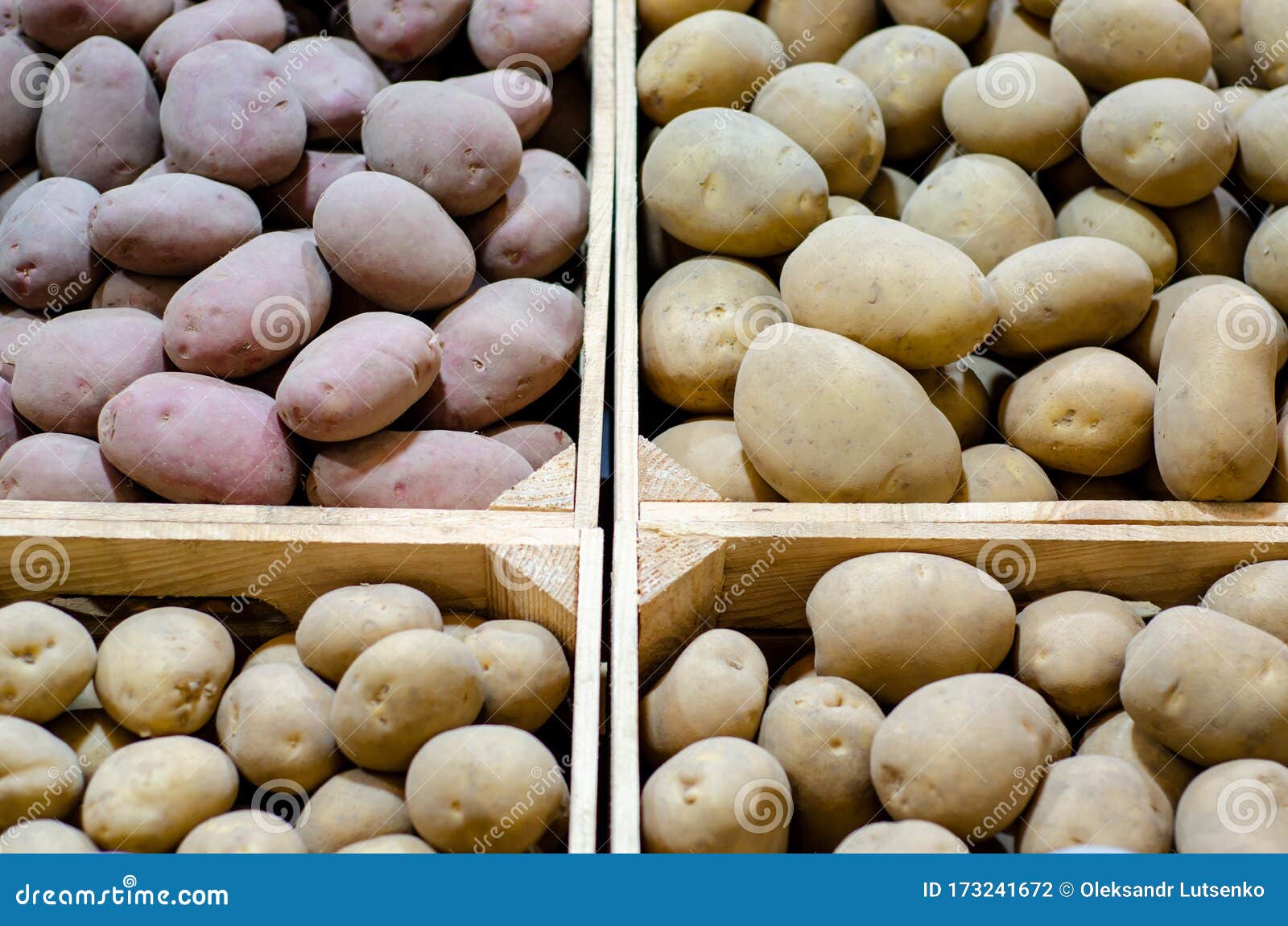 Many Types of Potatoes for Sale Stock Photo - Image of group, organic ...