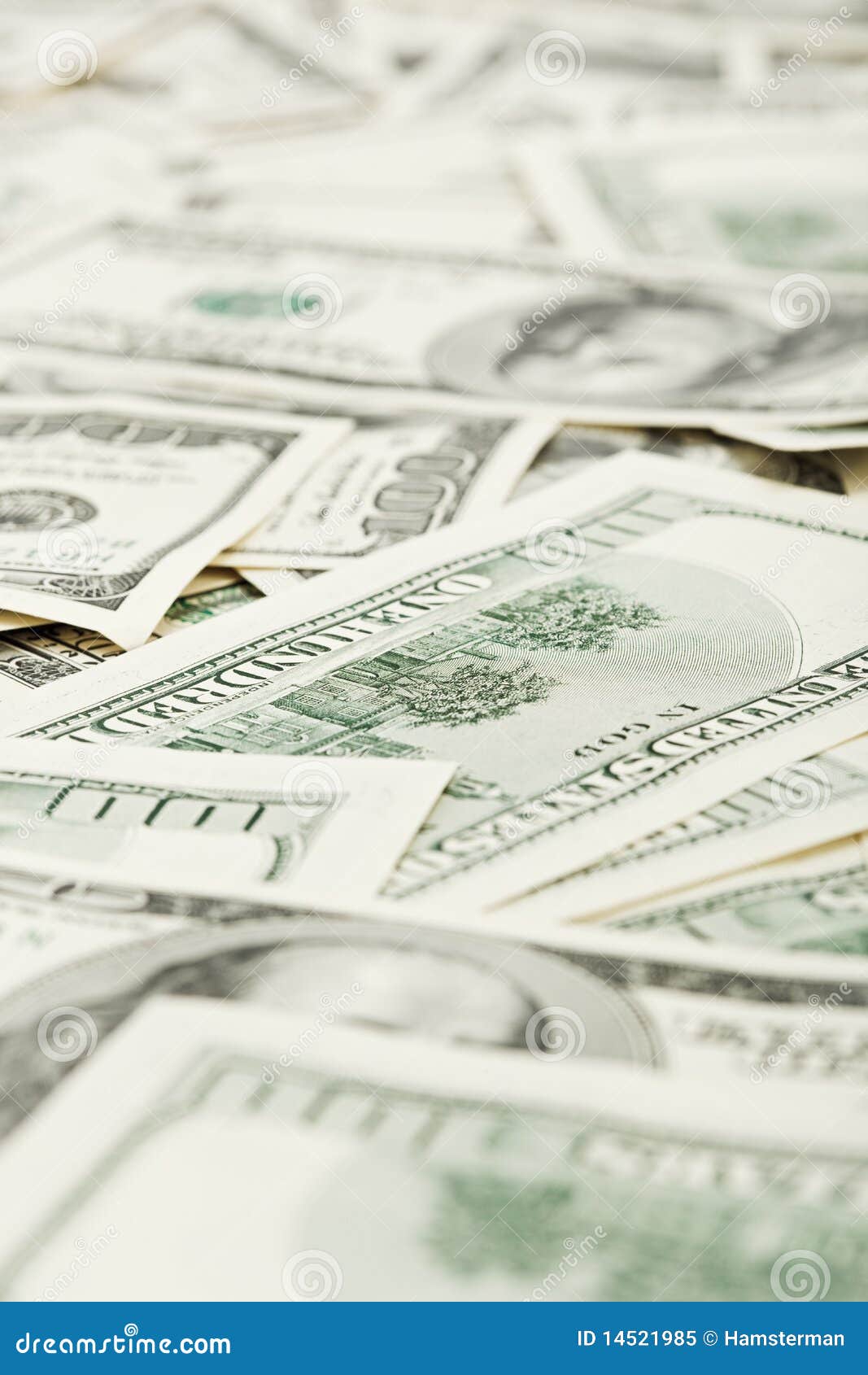 Many US 100 Dollars, Business Background Stock Image - Image of ...