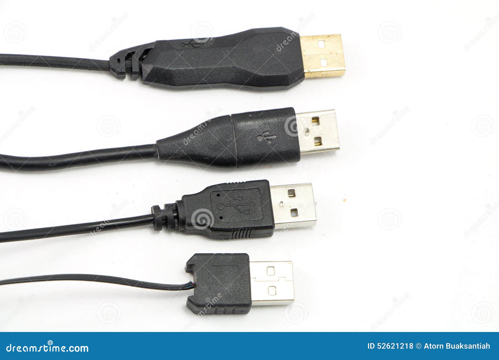 Many USB cable stock photo. Image of data, line, accessory - 52621218