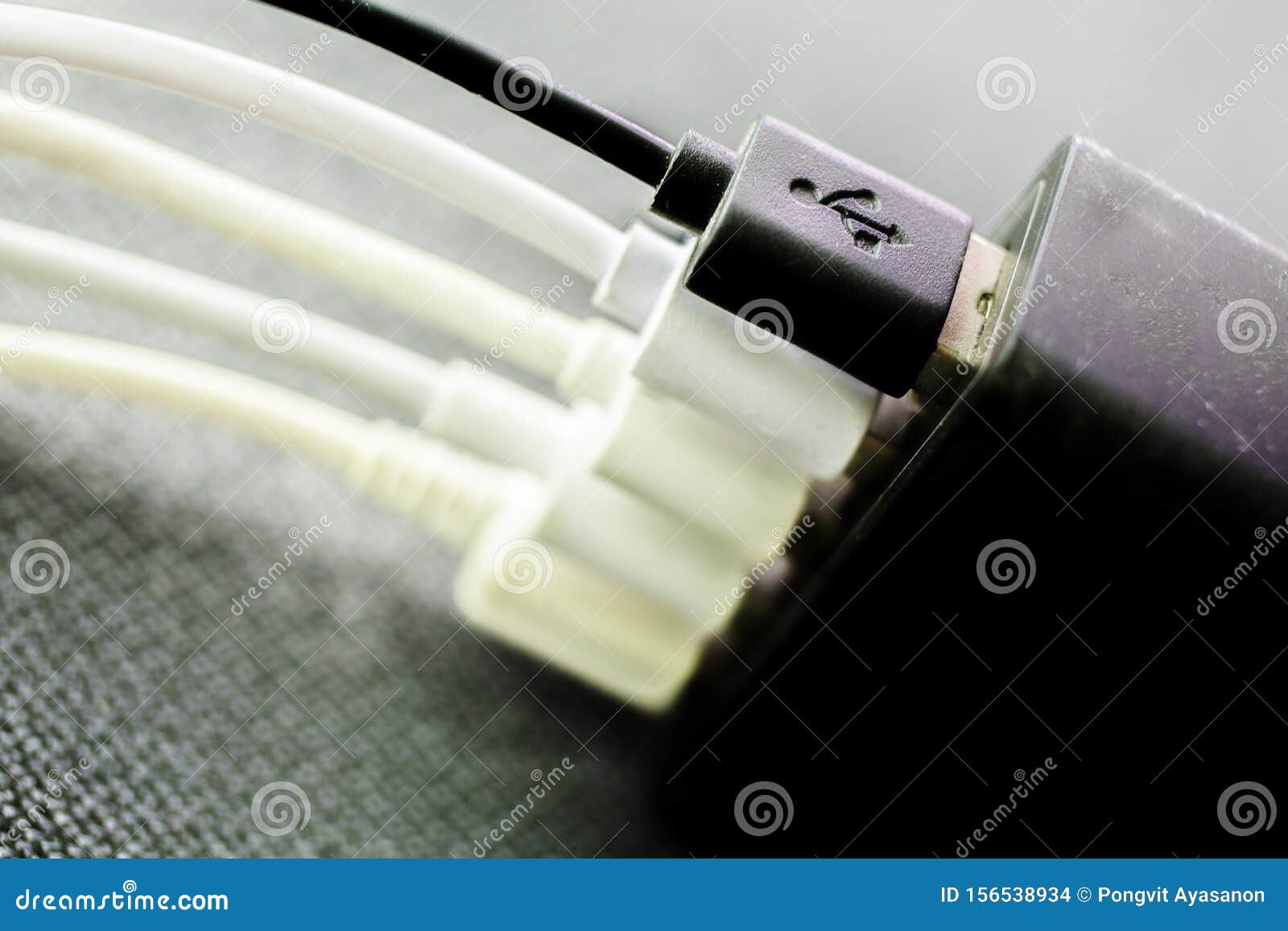 Many USB Ports are Full of Chart Lines. without Space Stock Photo ...