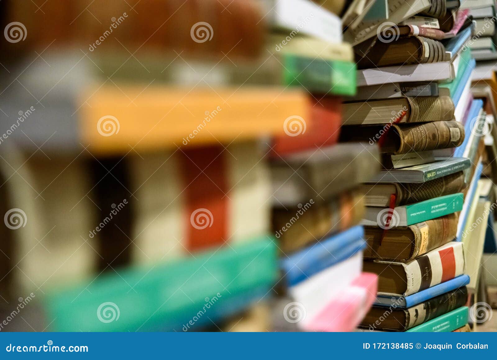 Many Used Stacked Books Ready To Take To Recycle Stock Image - Image of ...