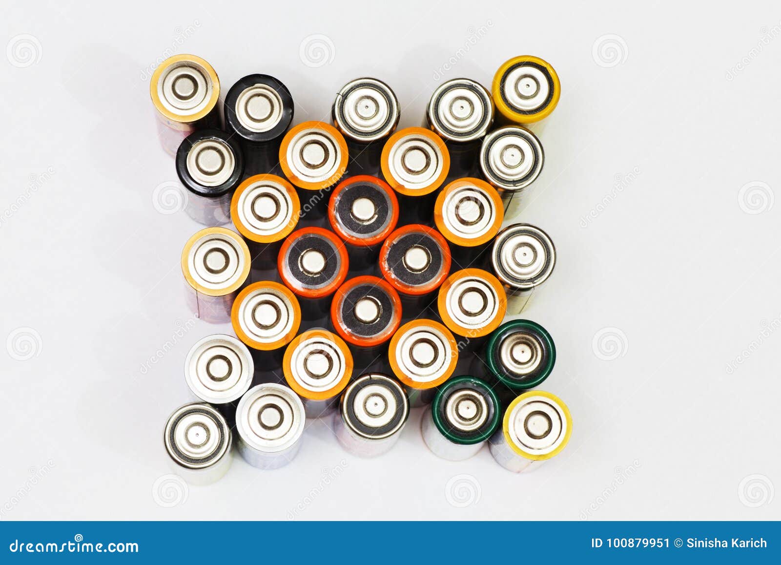Many various batteries. stock image. Image of cell, background - 100879951