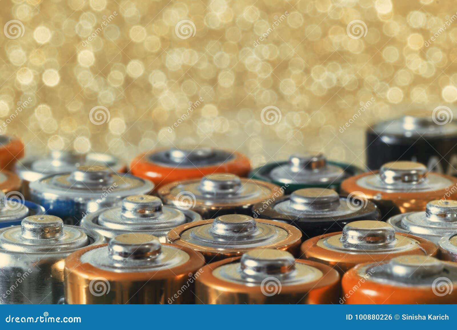 Many various batteries. stock photo. Image of environmental - 100880226
