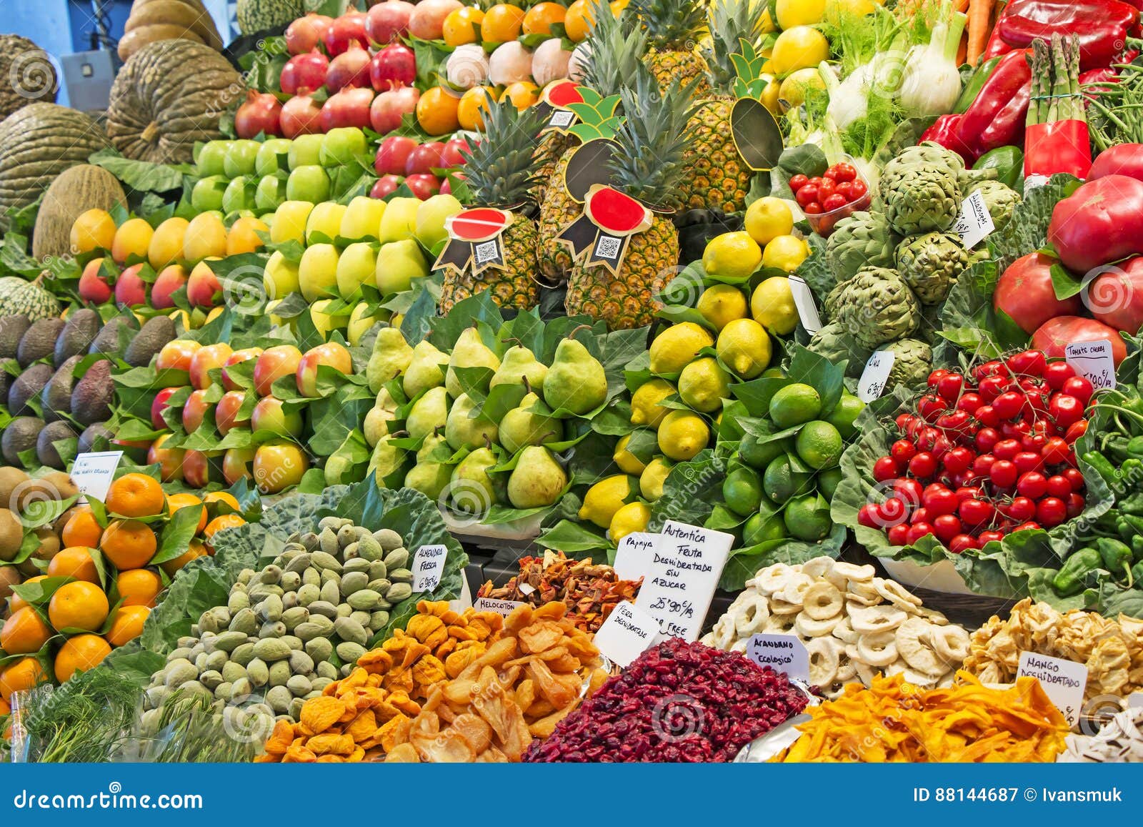 Many Various Fruit and Vegetables Stock Image - Image of tomatoes ...