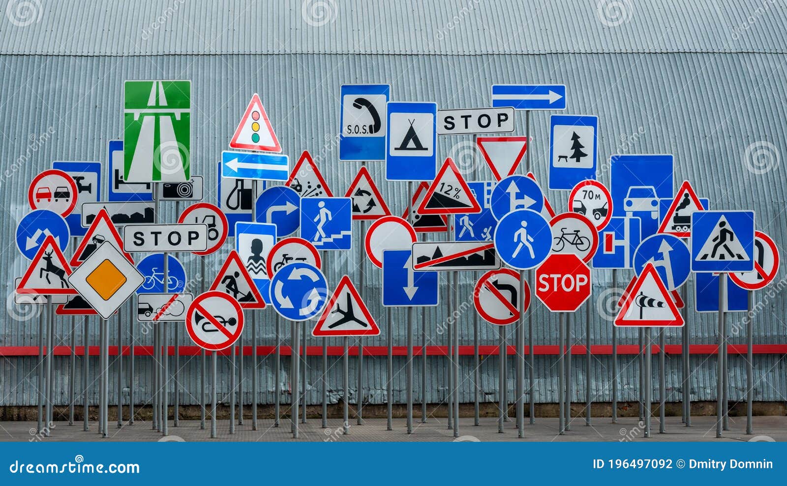 Various Road Signs And Traffic Lights Stock Photography | CartoonDealer ...