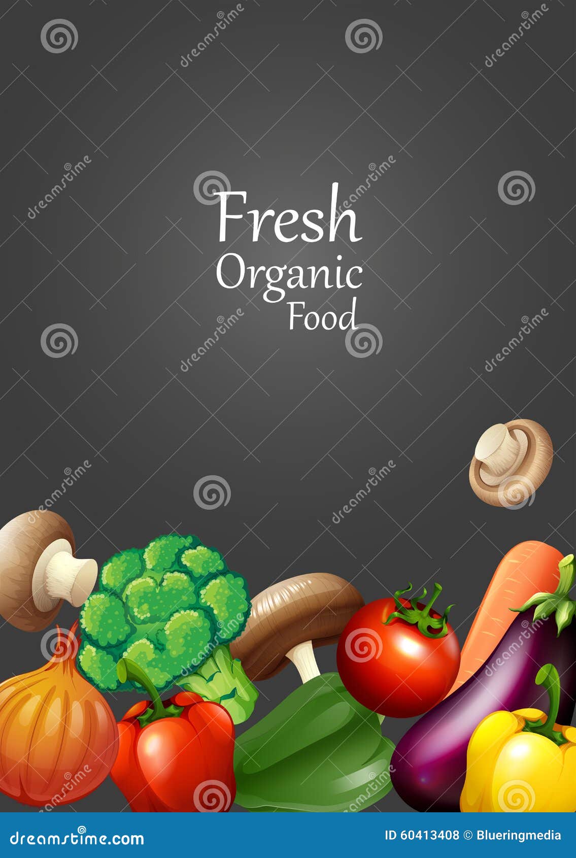 Many Vegetables and Text Design Stock Vector - Illustration of clip ...