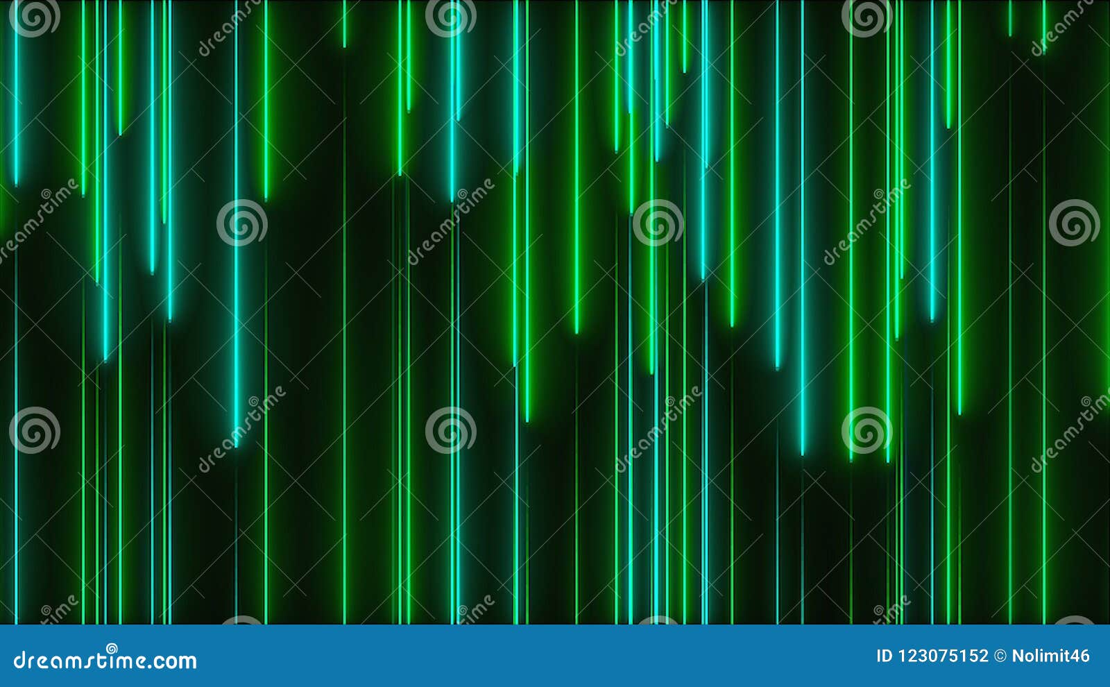 Many Vertical Neon Lighting Lines, Abstract Computer Generated Backdrop ...