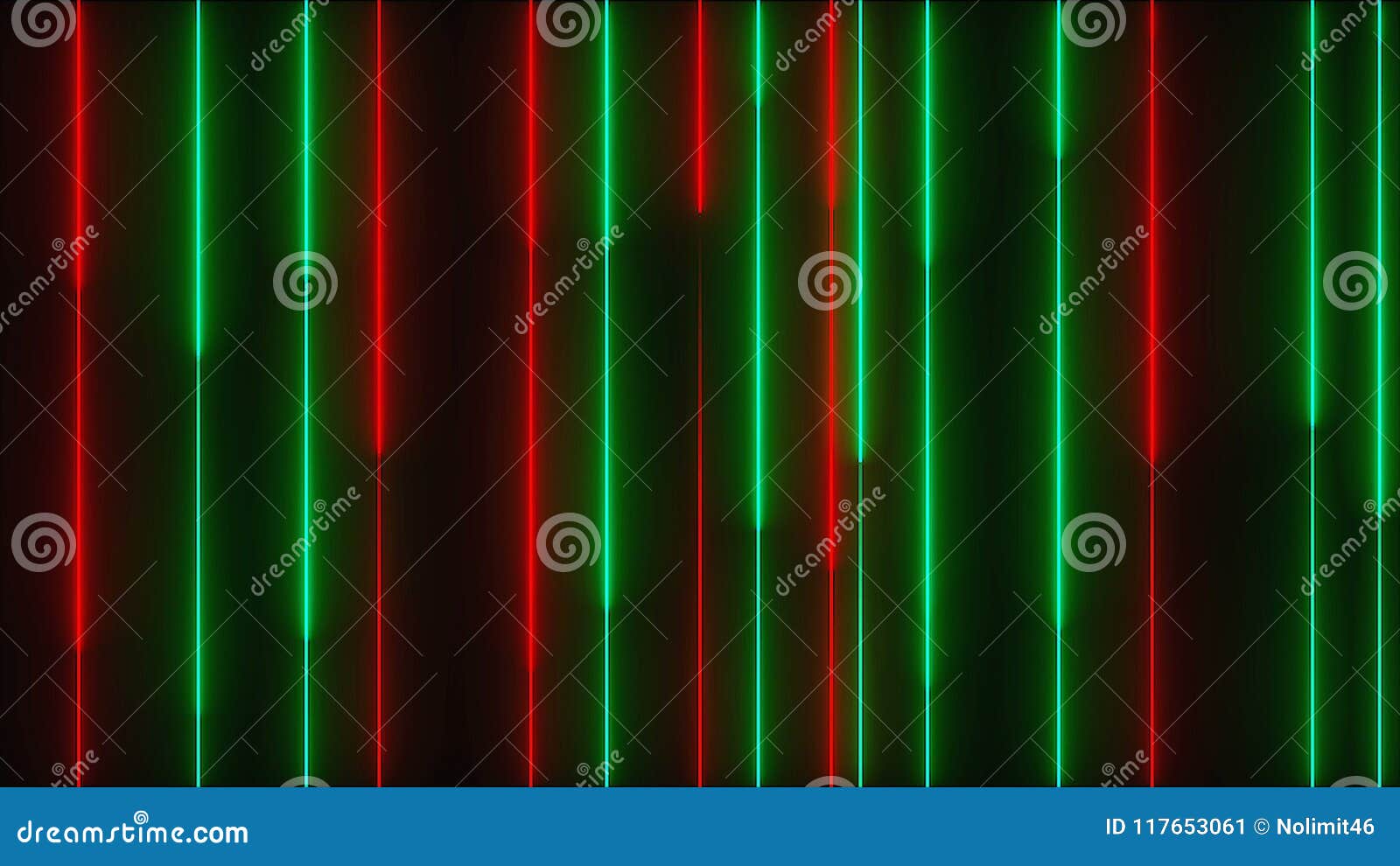 Many Vertical Neon Lighting Lines, Abstract Computer Generated Backdrop ...