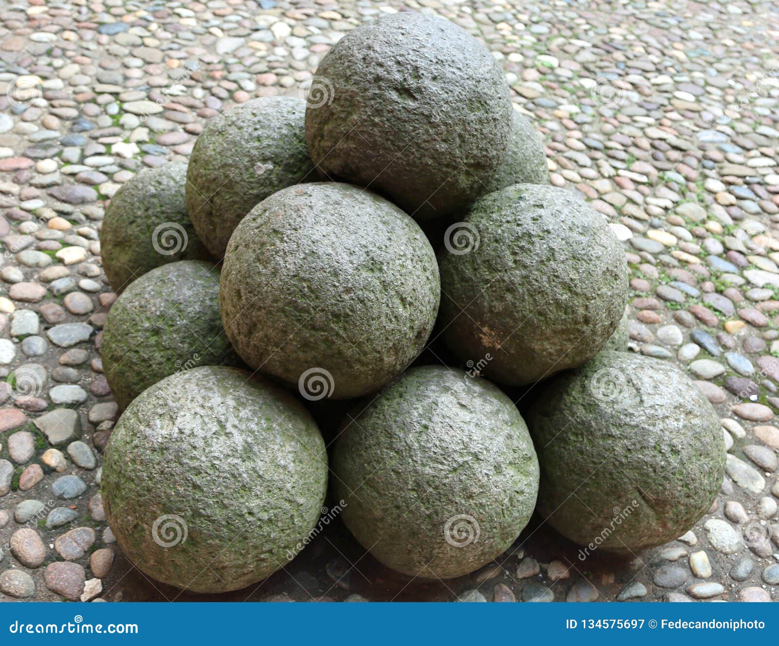 Many Cannonballs Made with Stones Stock Image - Image of cannonballs ...
