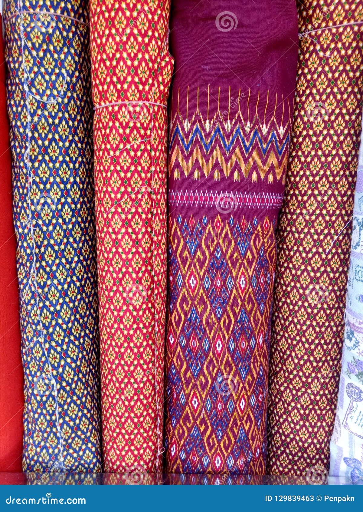 Wale Pattern Fabric Colorful Stock Image - Image of macro, colorful ...