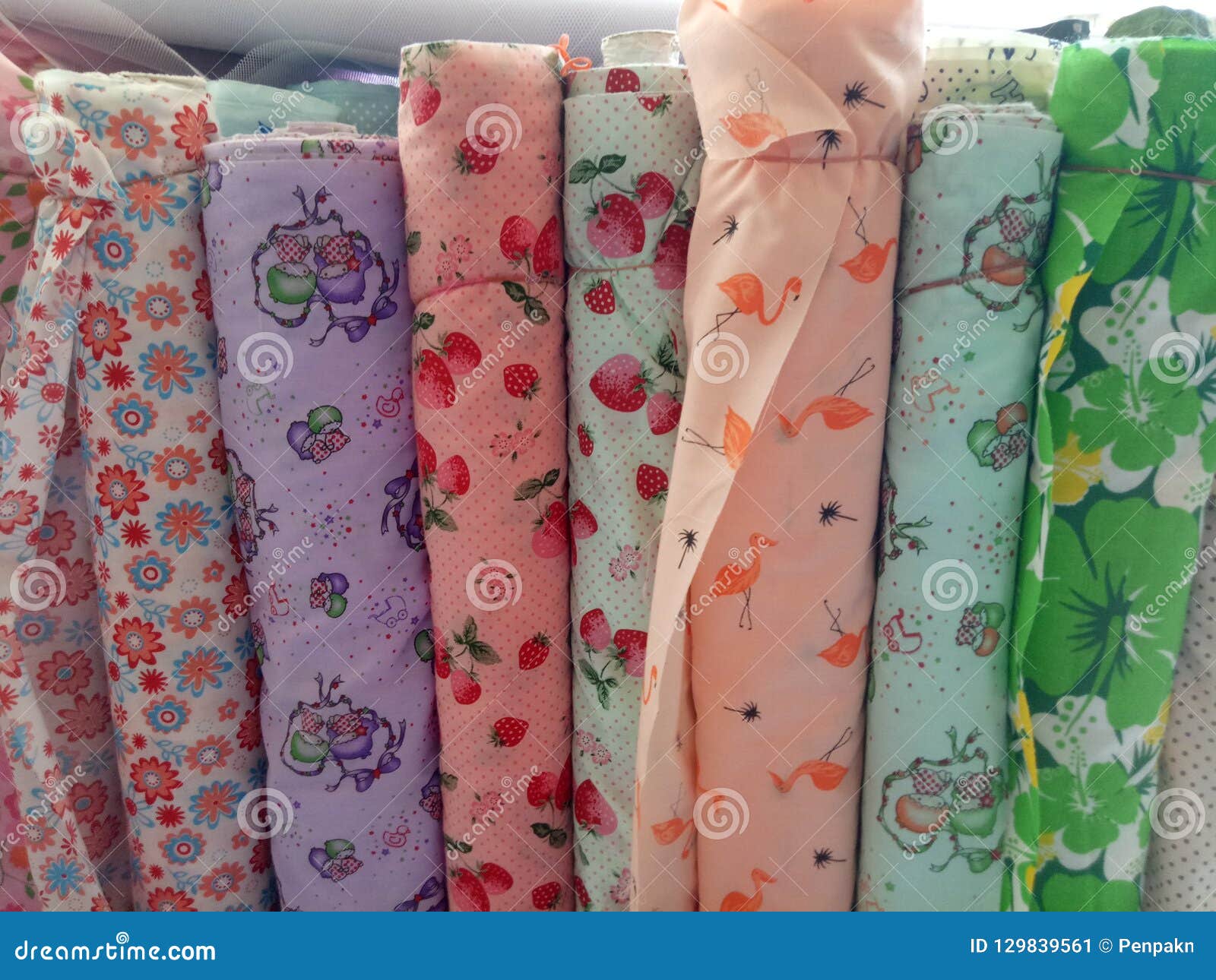 Wale Pattern Fabric Colorful Stock Image - Image of closeup, pink ...