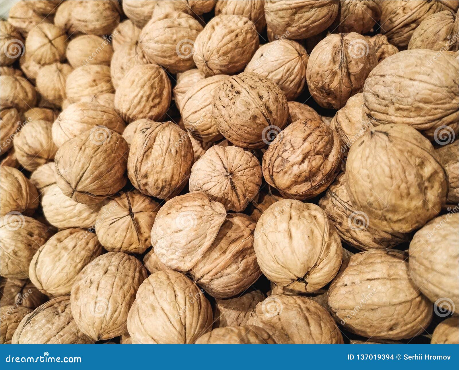Many Walnut, Close Up, Natural Product, Background Stock Photo - Image ...