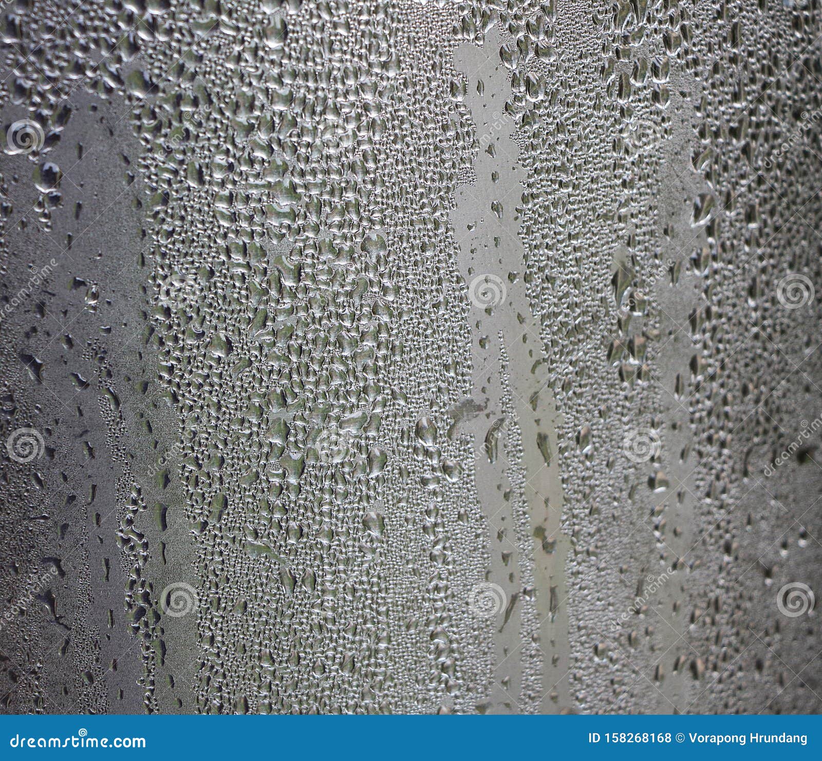 A Many Water Droplets on the Stainless Steel Surface Has Stock Photo ...