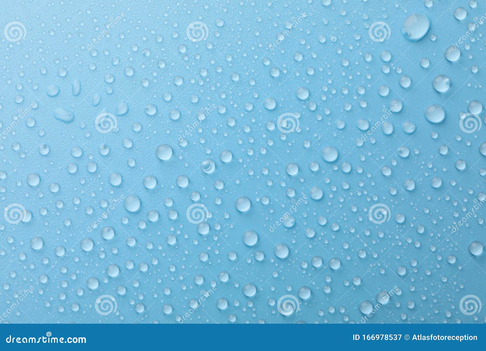 Many Water Drops on Blue Background Stock Image - Image of bubble, blue ...