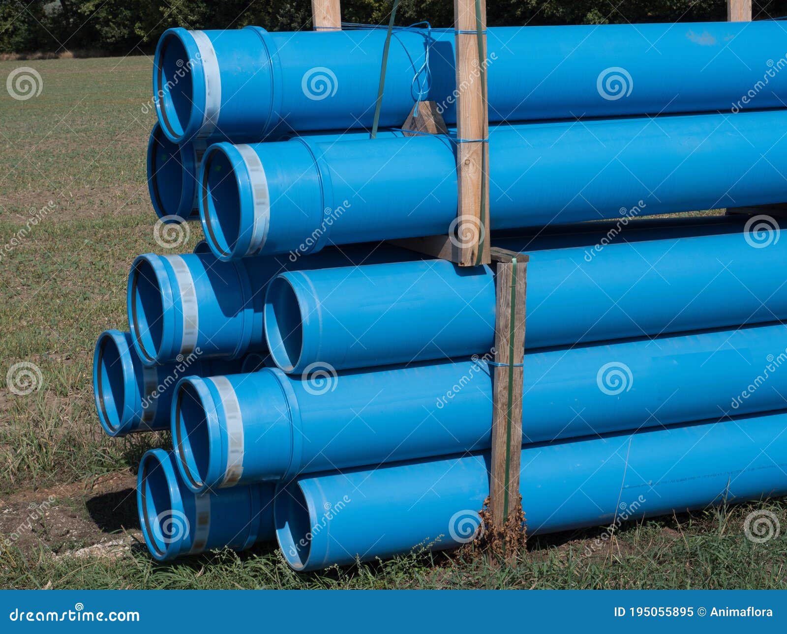 Many Water Pipes Construction Sites Stock Image - Image of equipment ...