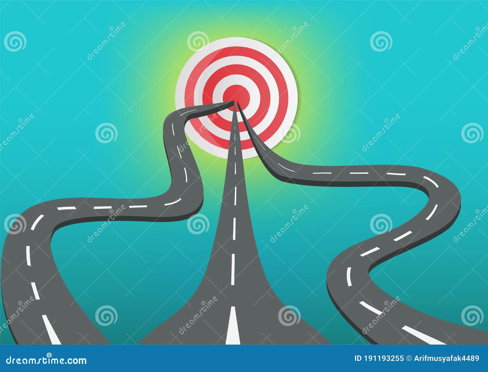 Many Way To Reach a Target or Goal Stock Vector - Illustration of goal ...