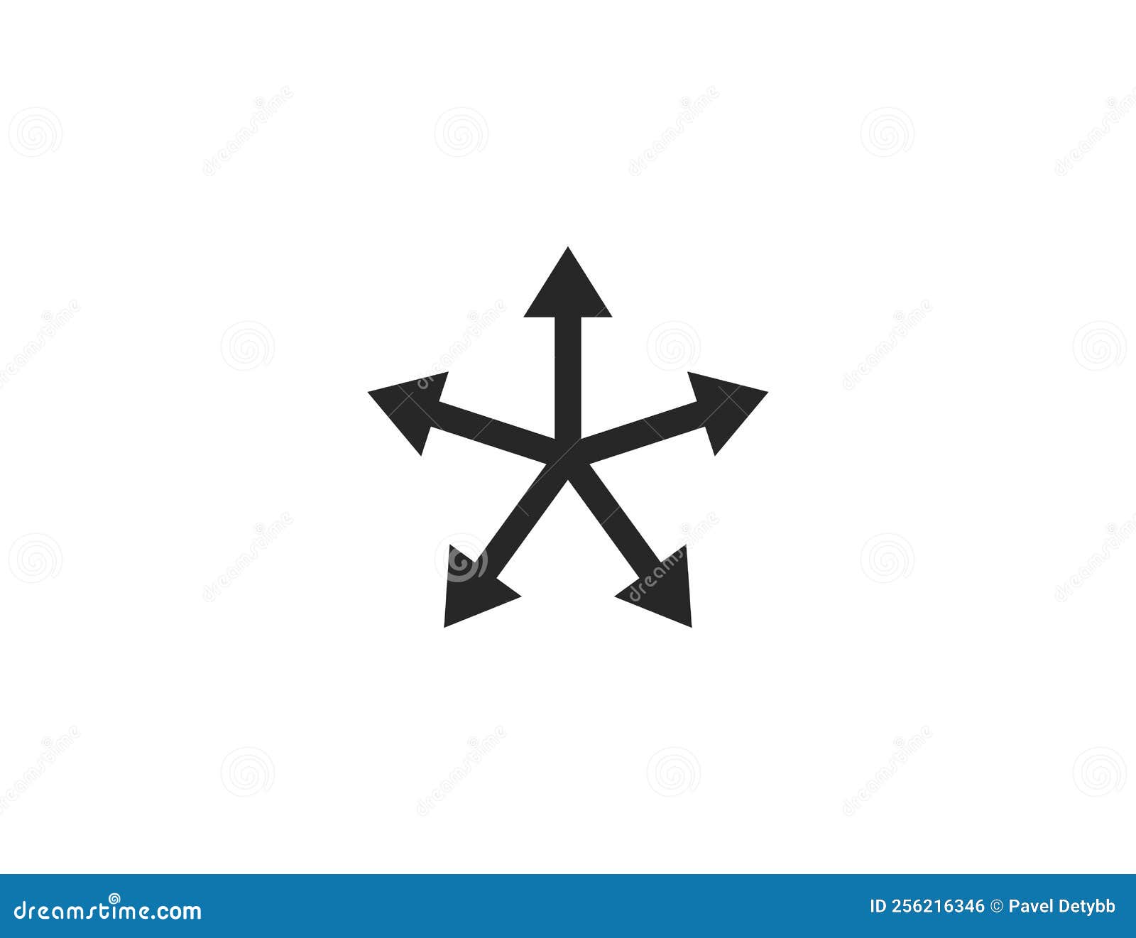 Many Ways Arrow Icon. Vector Illustration. Stock Vector - Illustration ...
