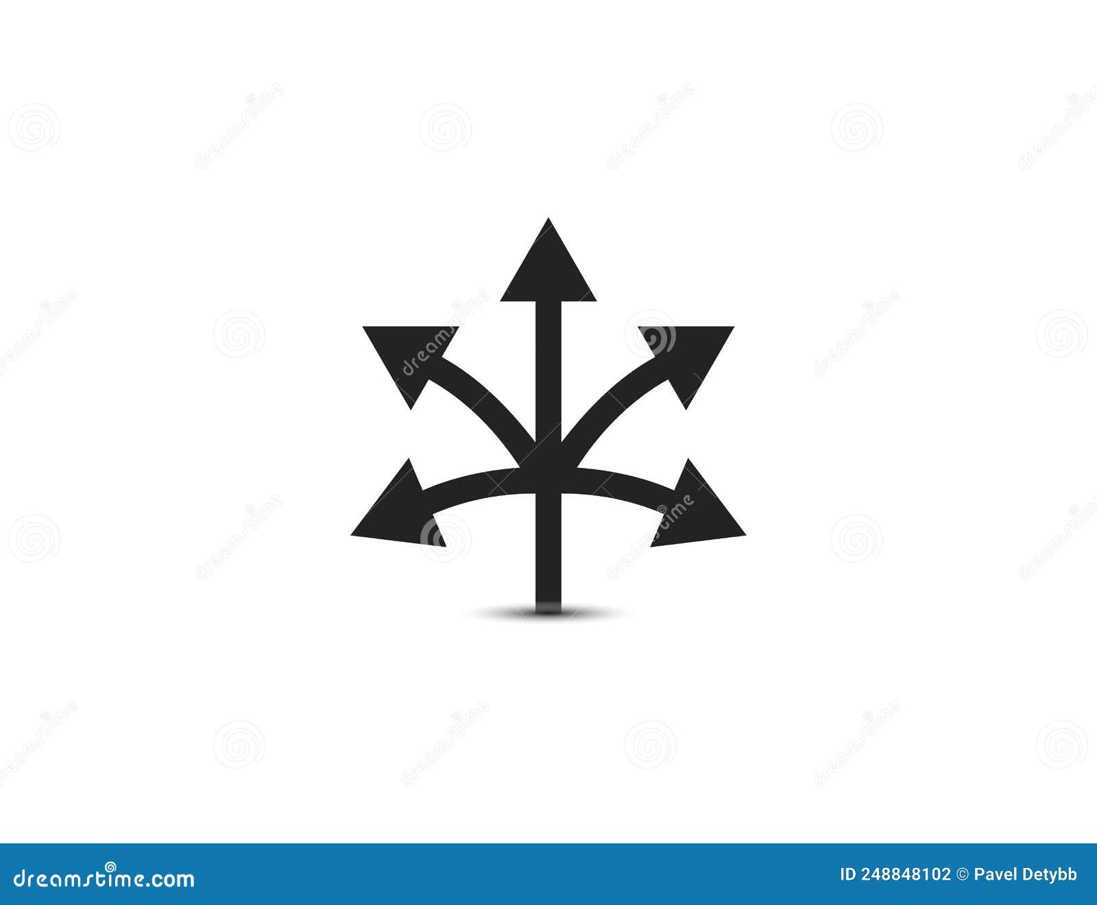 Many Ways Arrow. Vector Illustration. Stock Vector - Illustration of ...