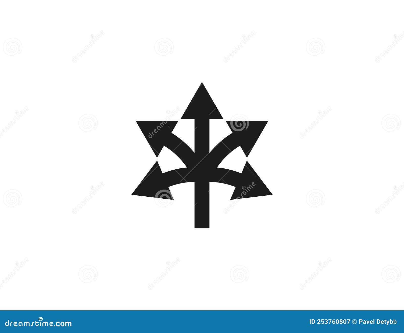 Many Ways Arrow. Vector Illustration. Stock Vector - Illustration of ...