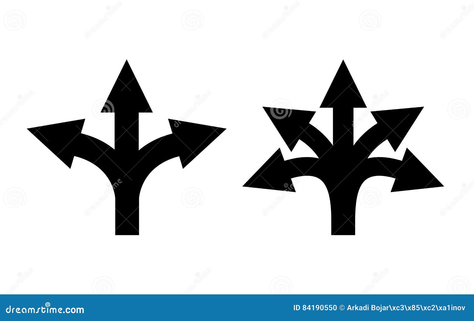 Many Ways Directional Arrow Icon Stock Vector - Illustration of fork ... Many Ways Directional Arrow Icon Stock Vector - Illustration of fork ...