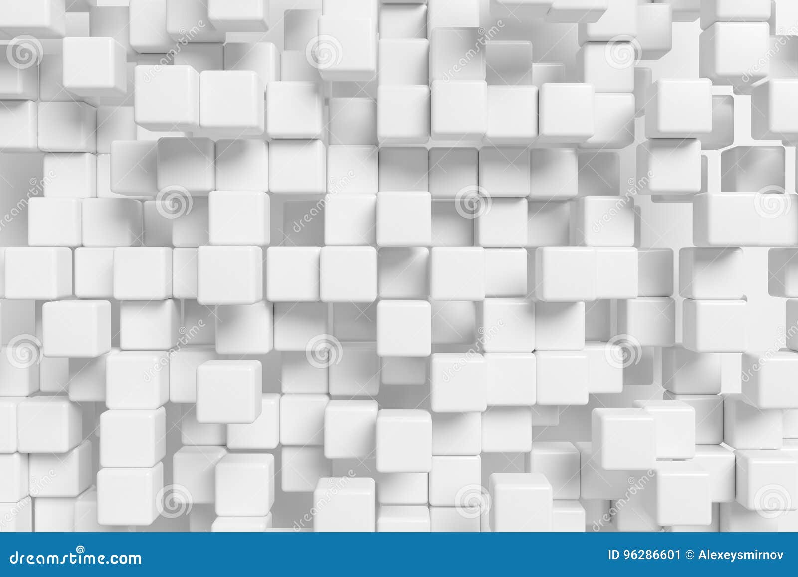 Many White Cubes Abstract 3d Background Stock Illustration ...