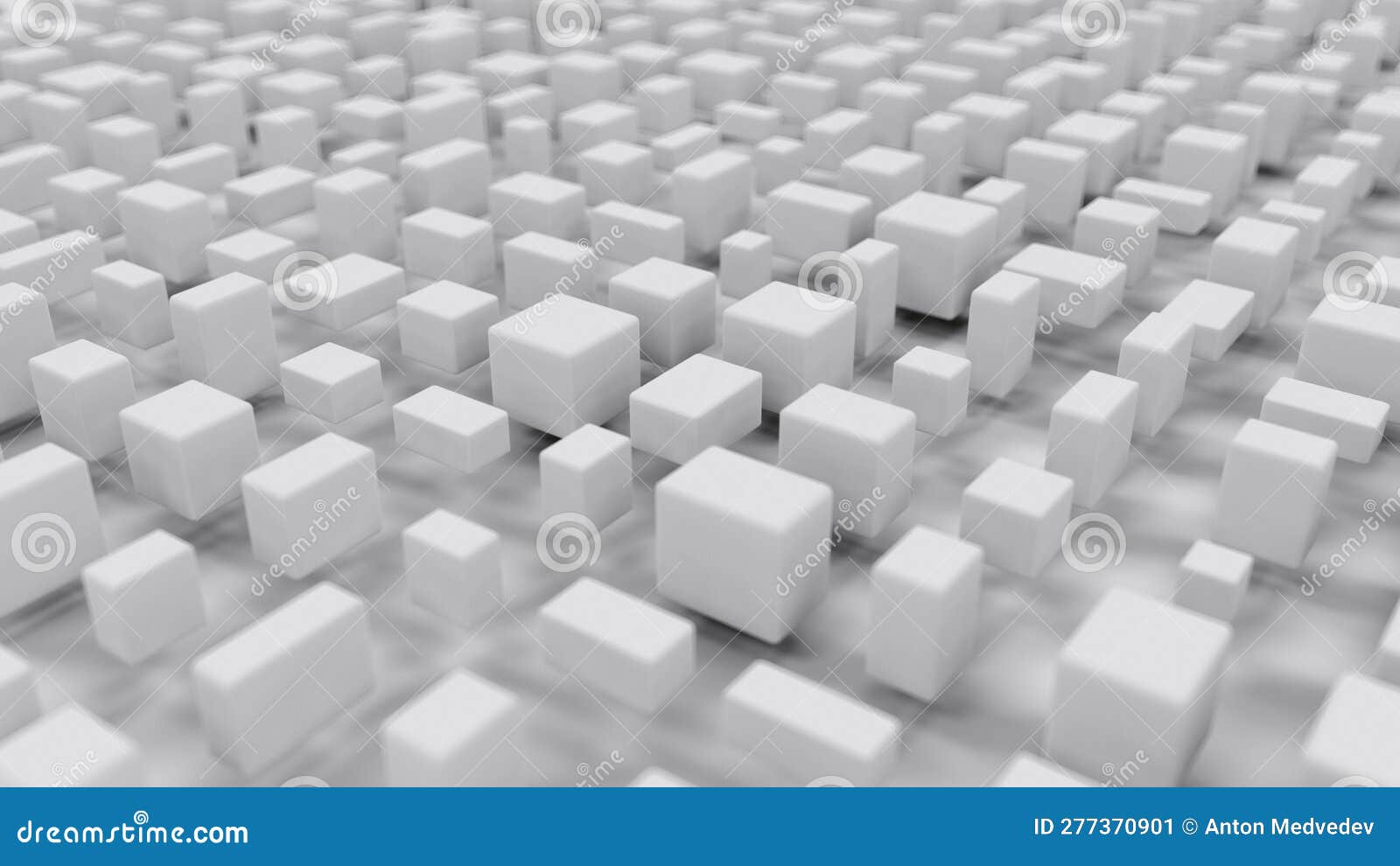 Many White Cuboids Geometrical Graphics - Cg Concept - Abstract 3D ...