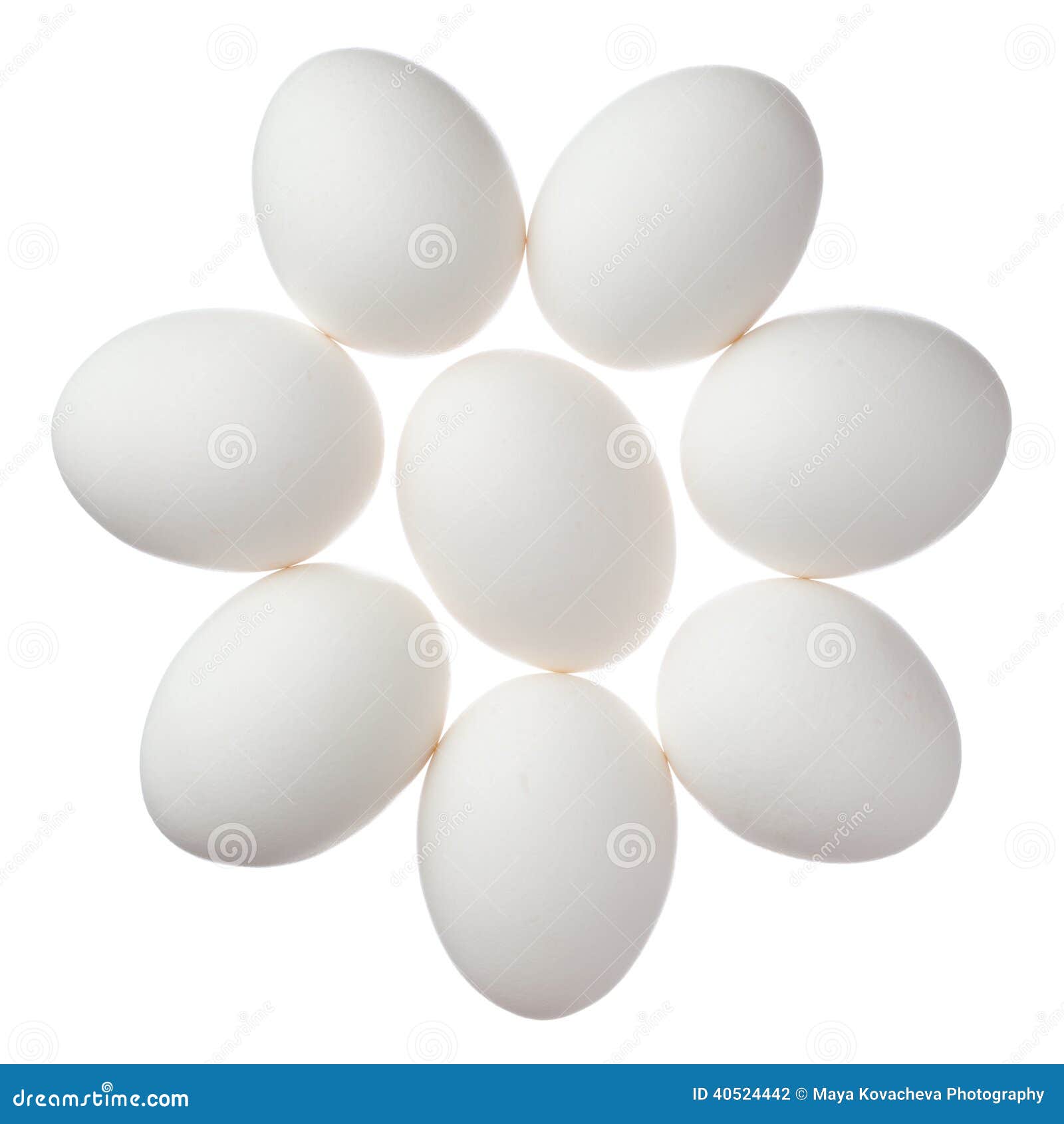 Many White Eggs Isolated on White Stock Photo - Image of shot, view ...
