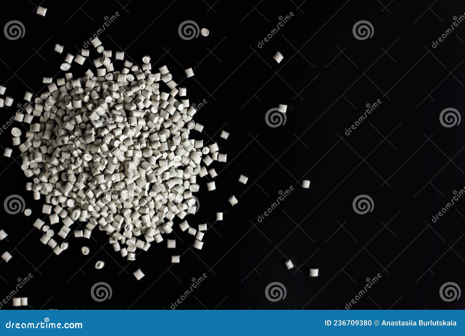 Many White, Grey Granules of Polypropylene, Polyamide. Background ...