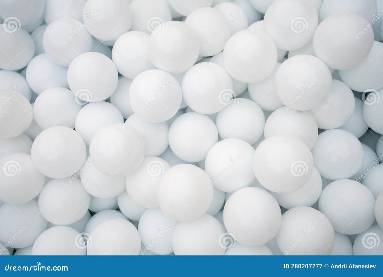 Many White Plastic Balls for Dry Pool. Stock Image - Image of balloons ...