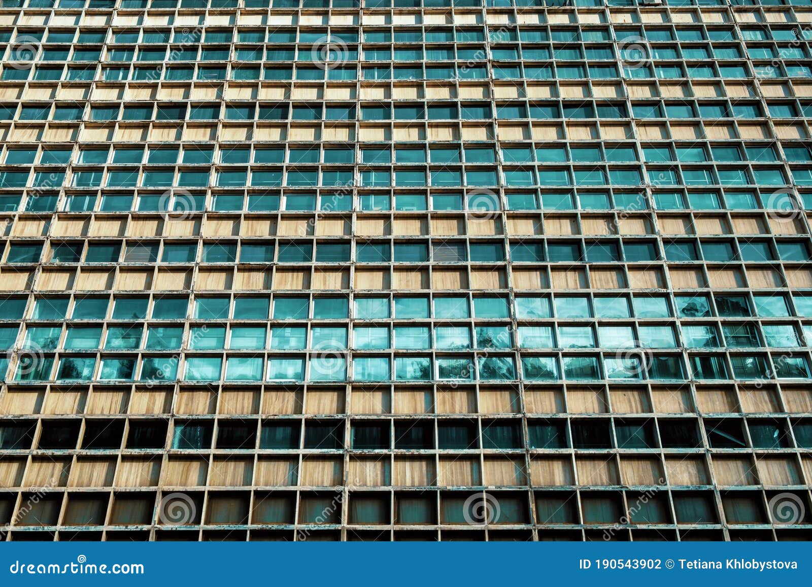 Many Windows on Facade of High-rise Building Stock Photo - Image of ...