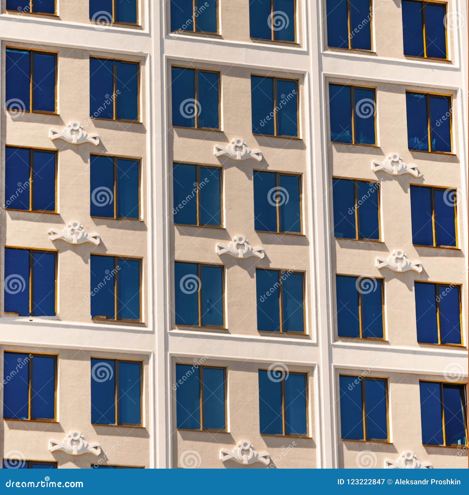 Windows on the Facade of the House Stock Image - Image of contemporary ...