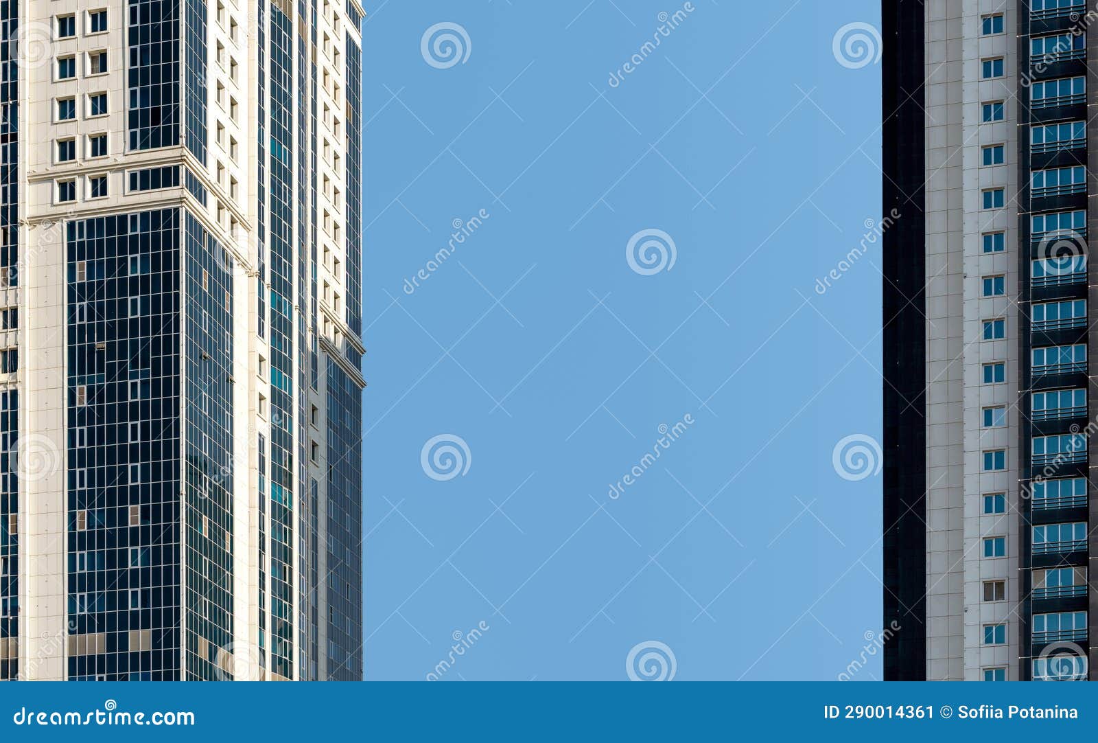 Many Windows and Walls Facade of a Modern Skyscraper without People ...