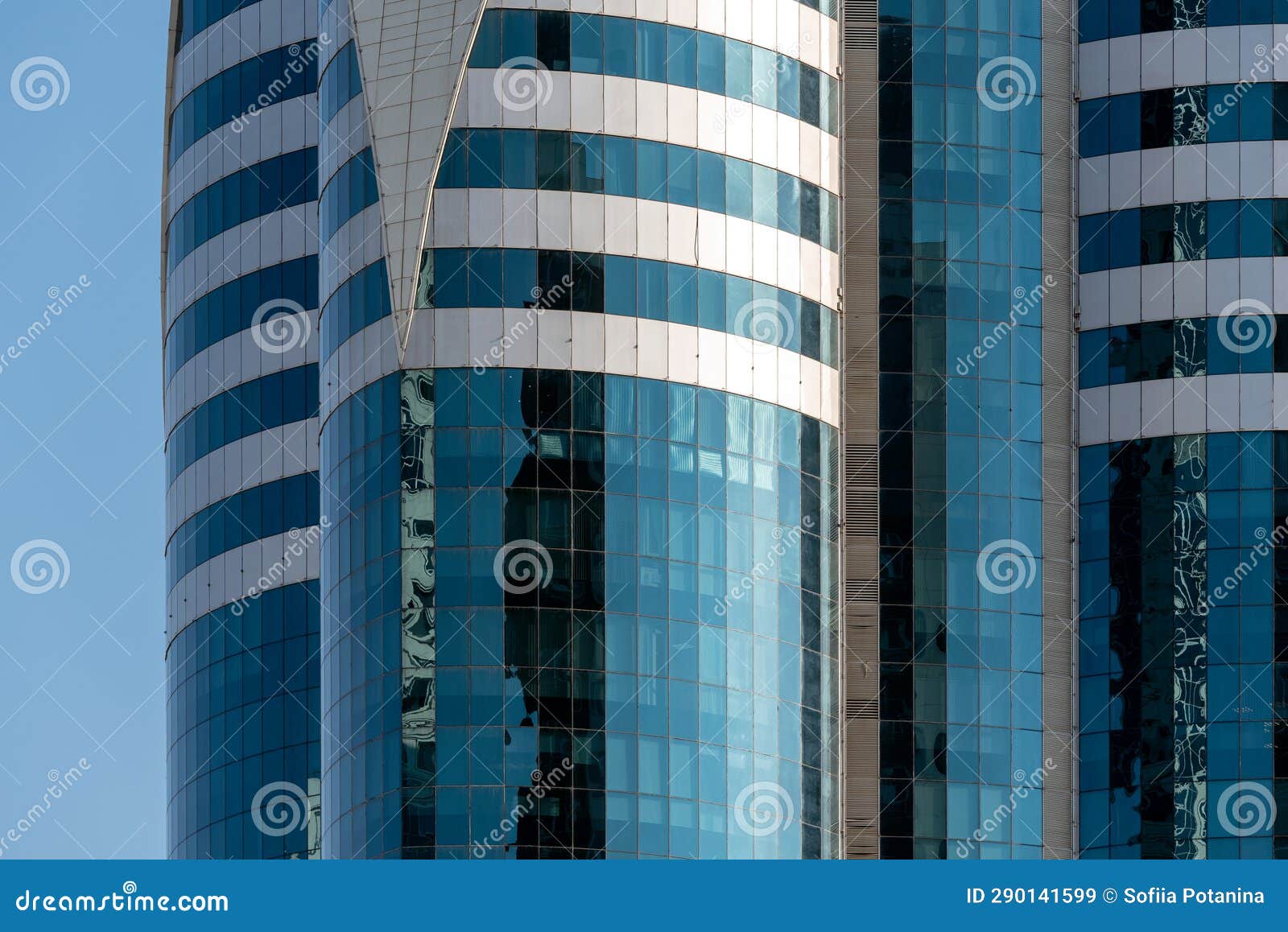 Many Windows and Walls Facade of a Modern Skyscraper without People ...