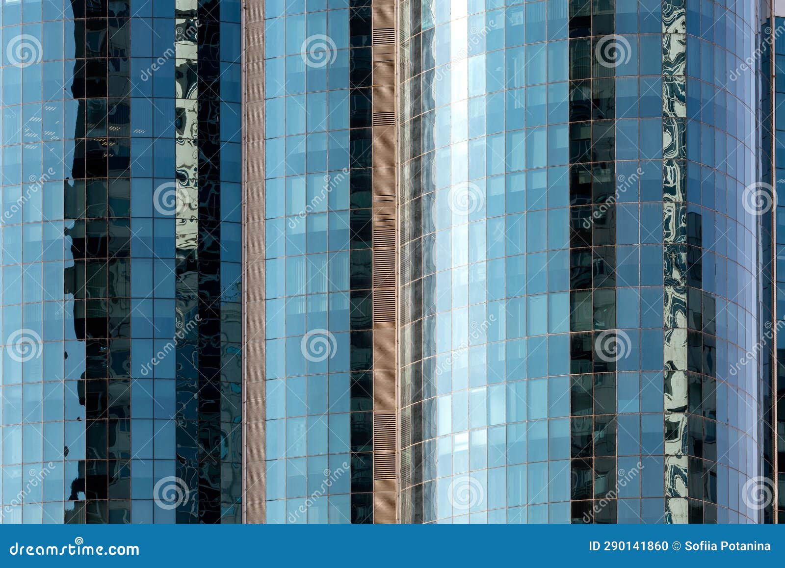 Many Windows and Walls Facade of a Modern Skyscraper without People ...