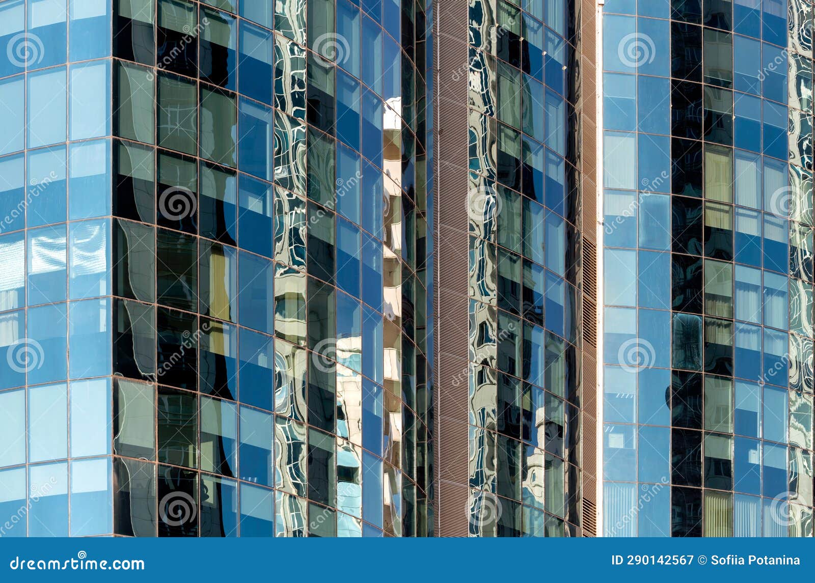 Many Windows and Walls Facade of a Modern Skyscraper without People ...