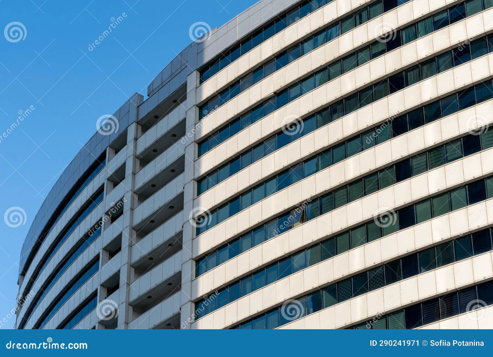 Many Windows and Walls Facade of a Modern Skyscraper without People ...