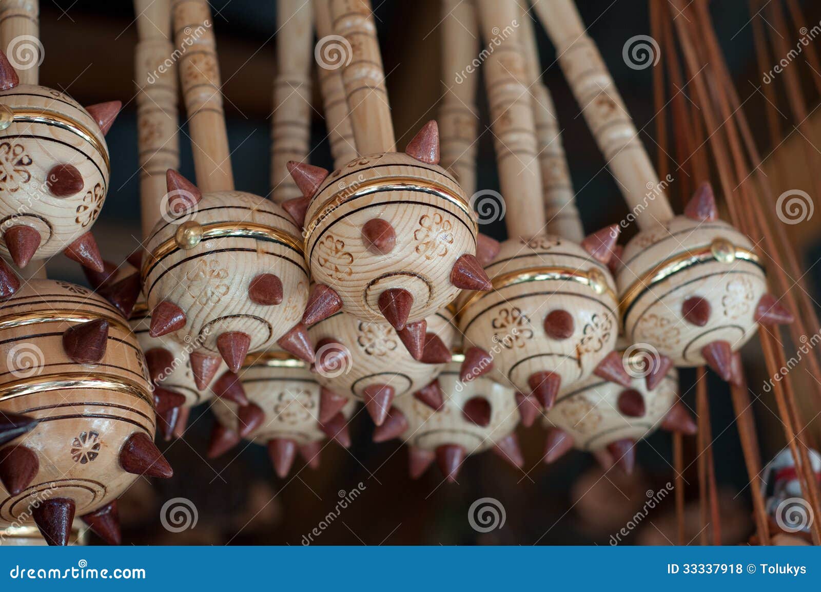 Many wooden maces stock photo. Image of mace, danger - 33337918