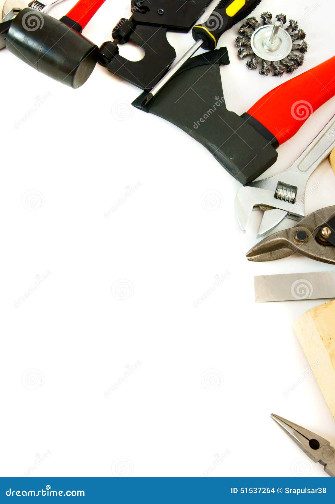 Many Working Tools - Axe, Hammer, Scissors and Stock Photo - Image of ...