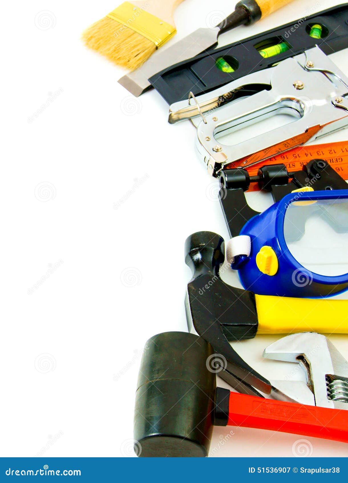 Many Working Tools - Stapler, Pliers and Others on Stock Image - Image ...