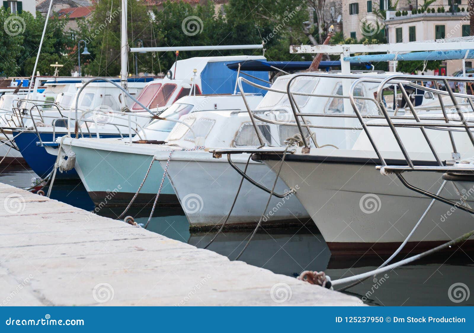 Many boats. stock photo. Image of ocean, dock, europe - 125237950