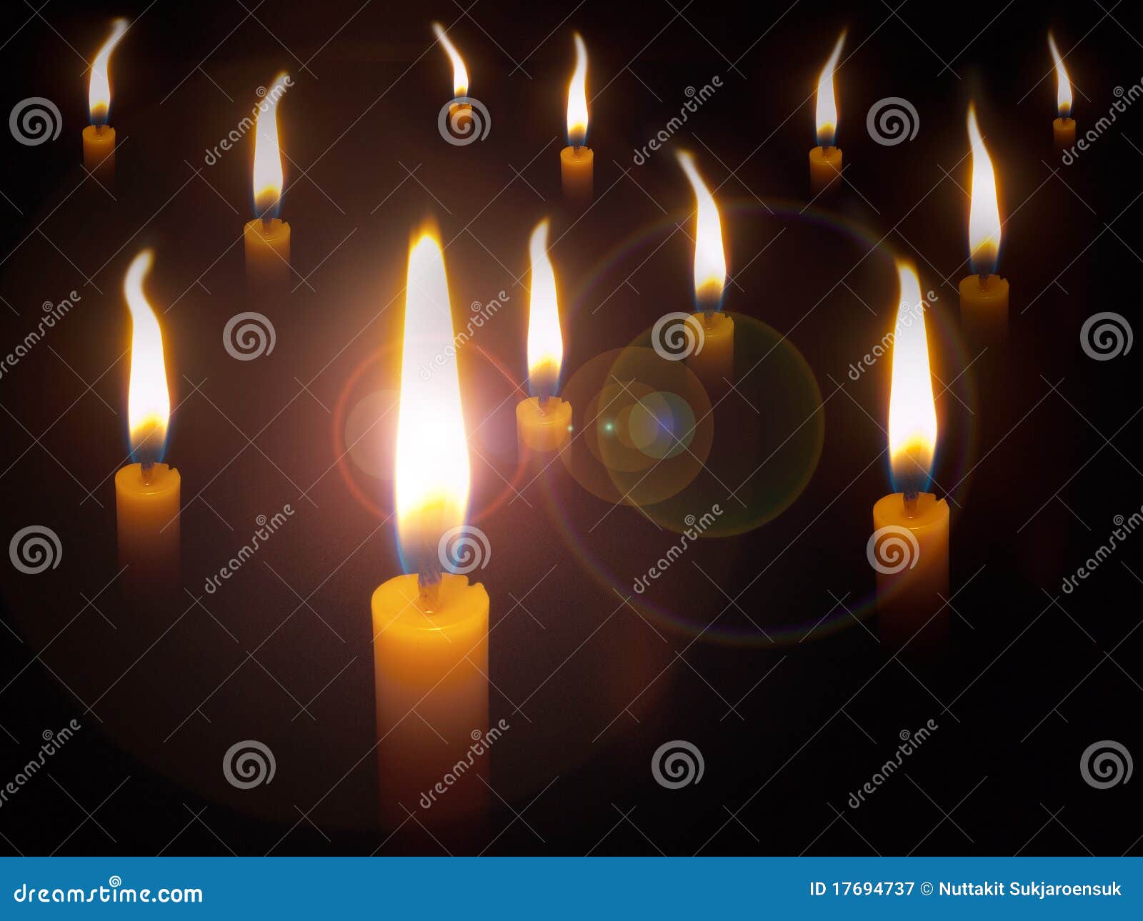 Many yellow candle stock image. Image of love, hope, remember - 17694737