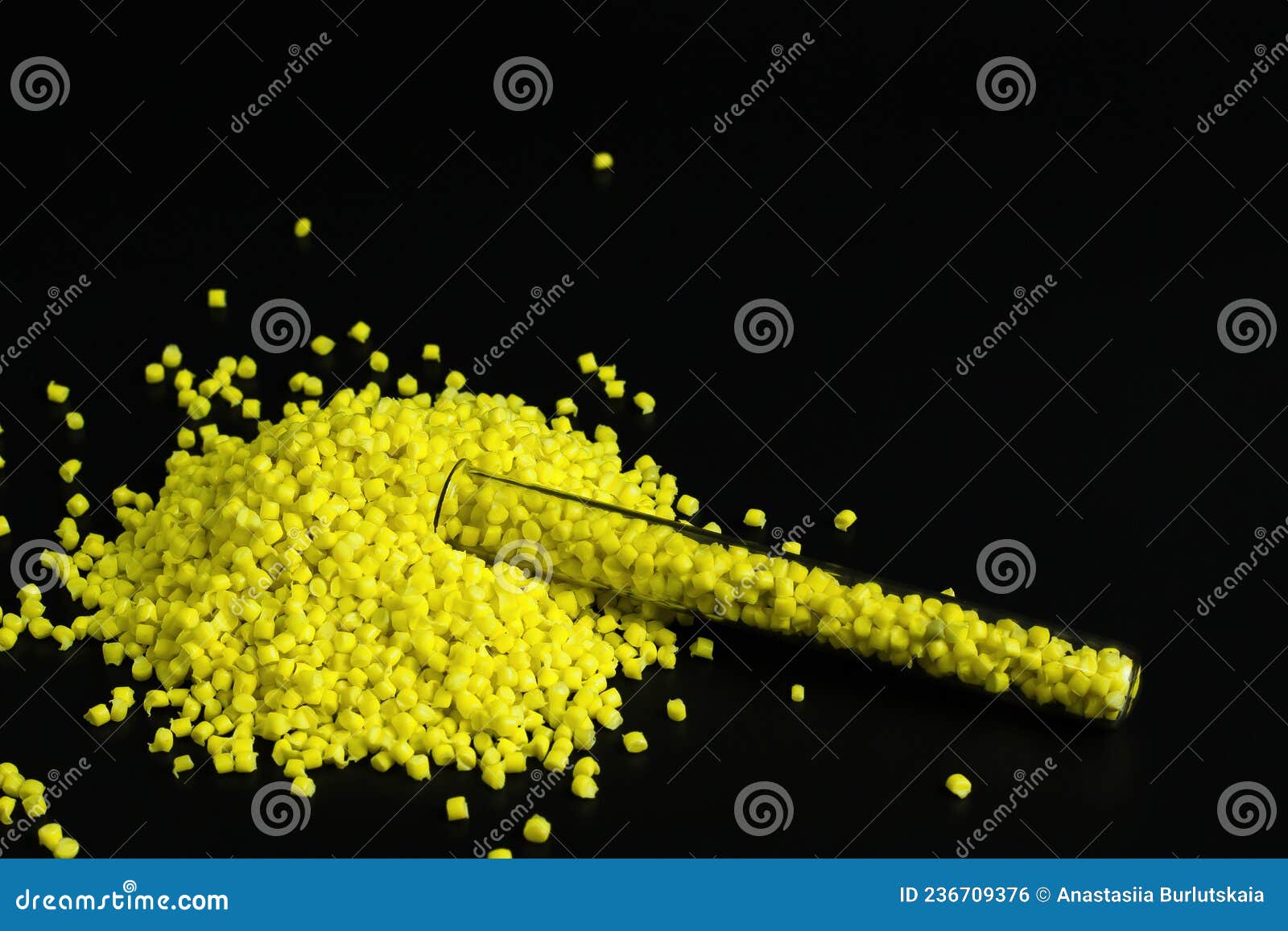 Many Yellow Granules of Polypropylene, Polyamide in a Test Tube ...